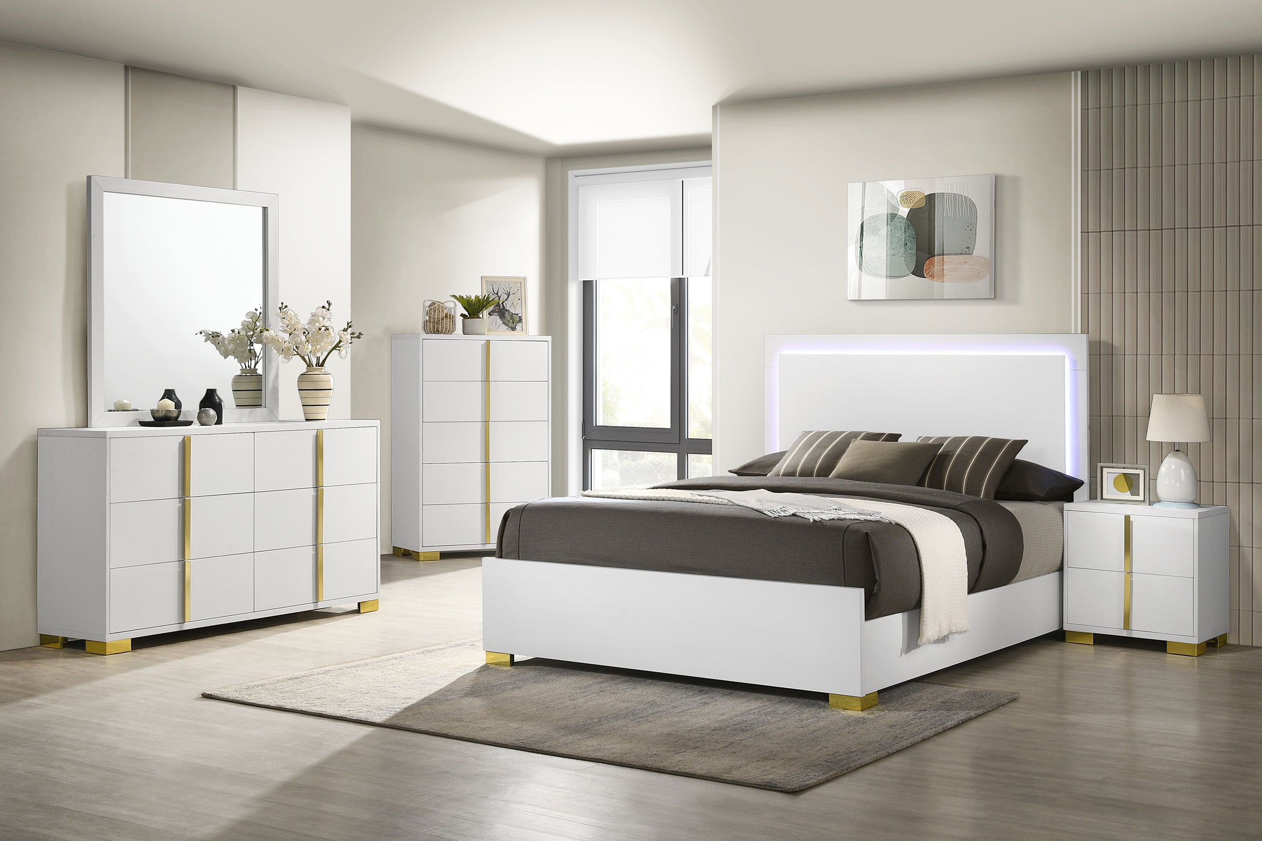 Marceline 5-piece Full Bedroom Set White – Furniture Avenue