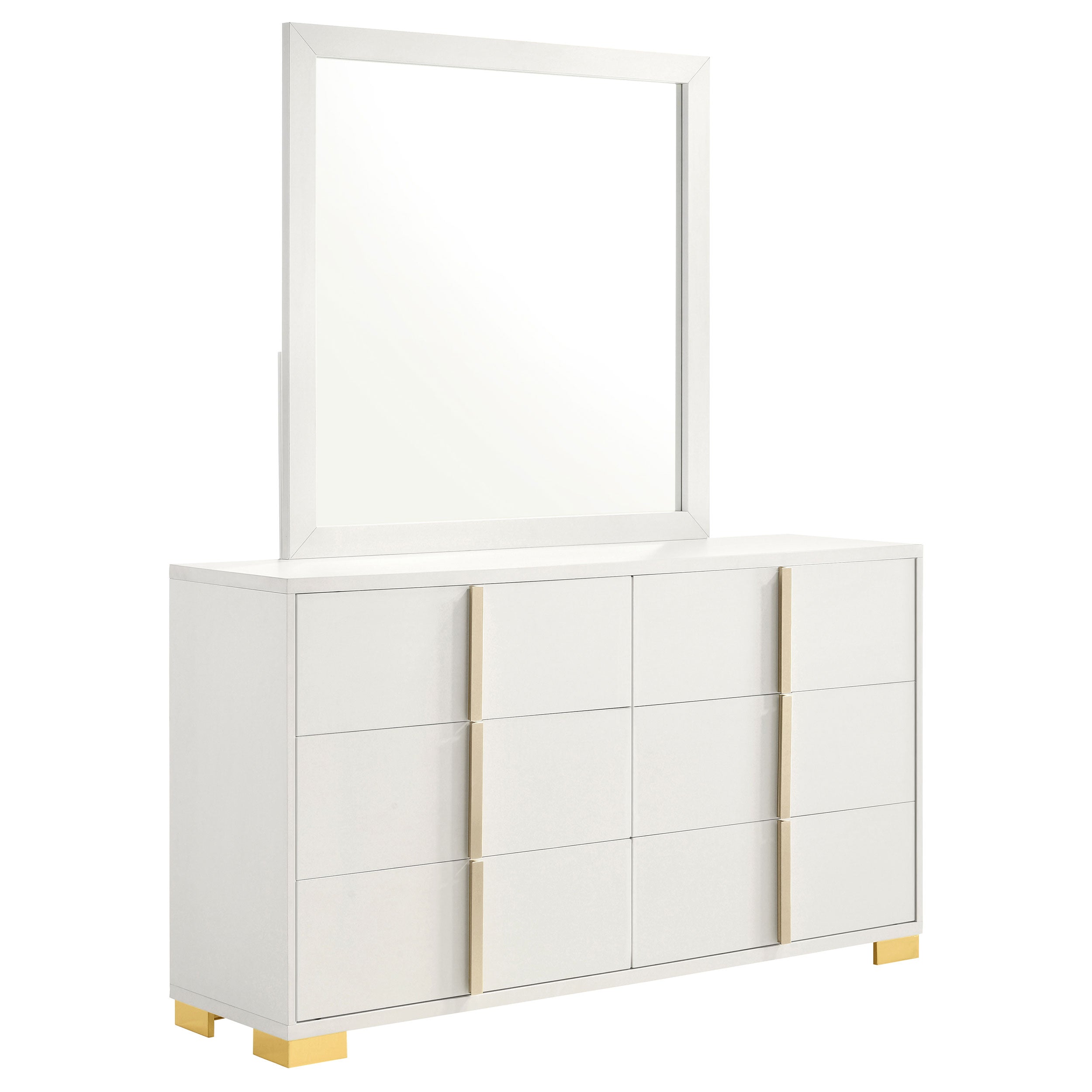 Marceline 6-drawer Dresser with Mirror White – Furniture Avenue