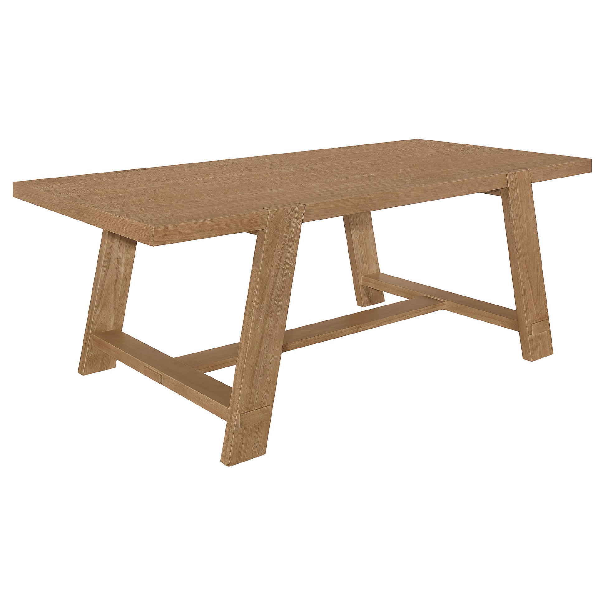 Sharon Rectangular 84 inch Wood Trestle Dining Table Brown